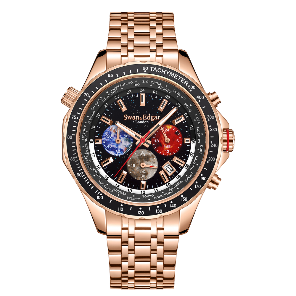 World Timer Mechanical Quartz - Rose