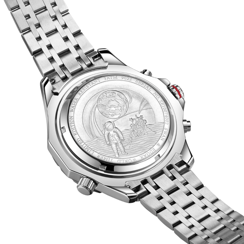 World Timer Mechanical Quartz - Steel Grey