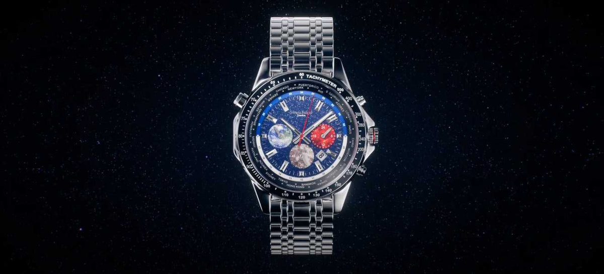 World Timer Mechanical Quartz - Steel Blue